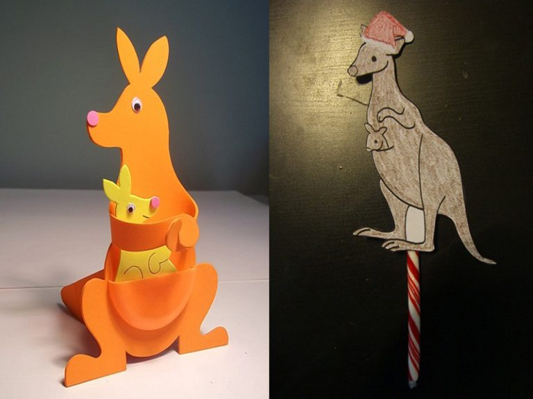 Kangaroo Paper Craft for Kids - tinkerabout.com